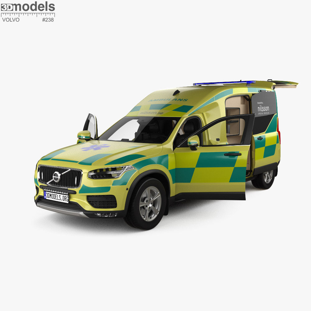Volvo XC90 Nillson Ambulance with HQ interior 2025 3D model - Download ...