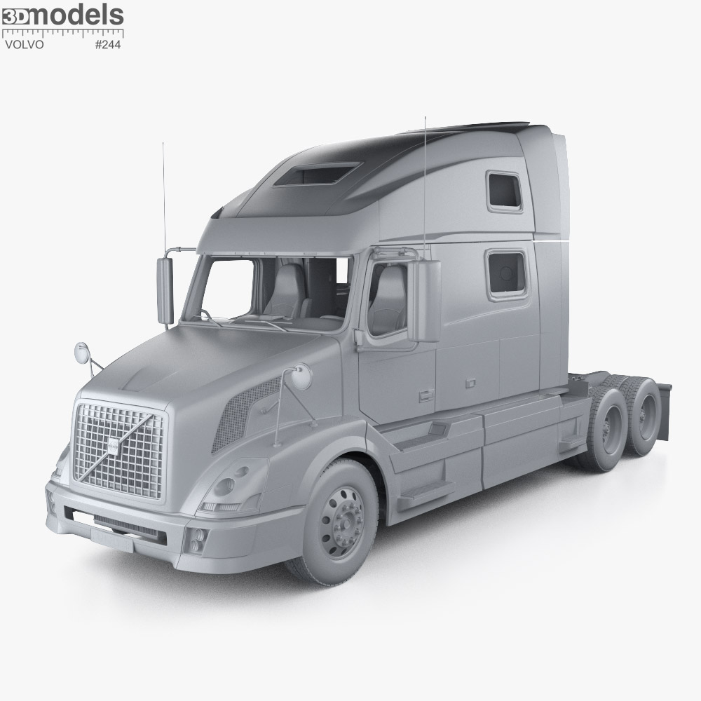 Volvo VNL Camião Tractor com interior e motor 2002 Modelo 3D - Baixar ...