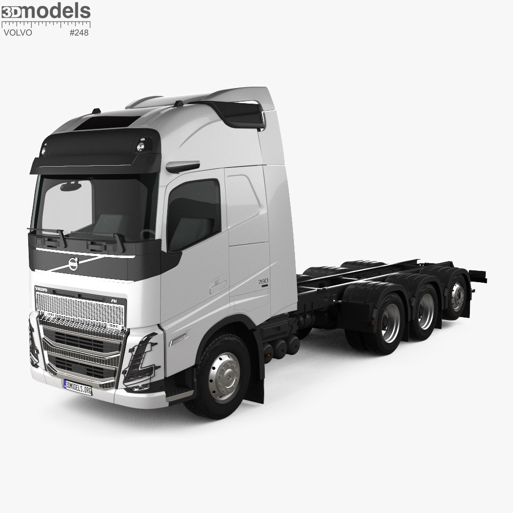 Volvo FH XL Chassis Truck 4-axle 2025 3D model - Download Truck on ...