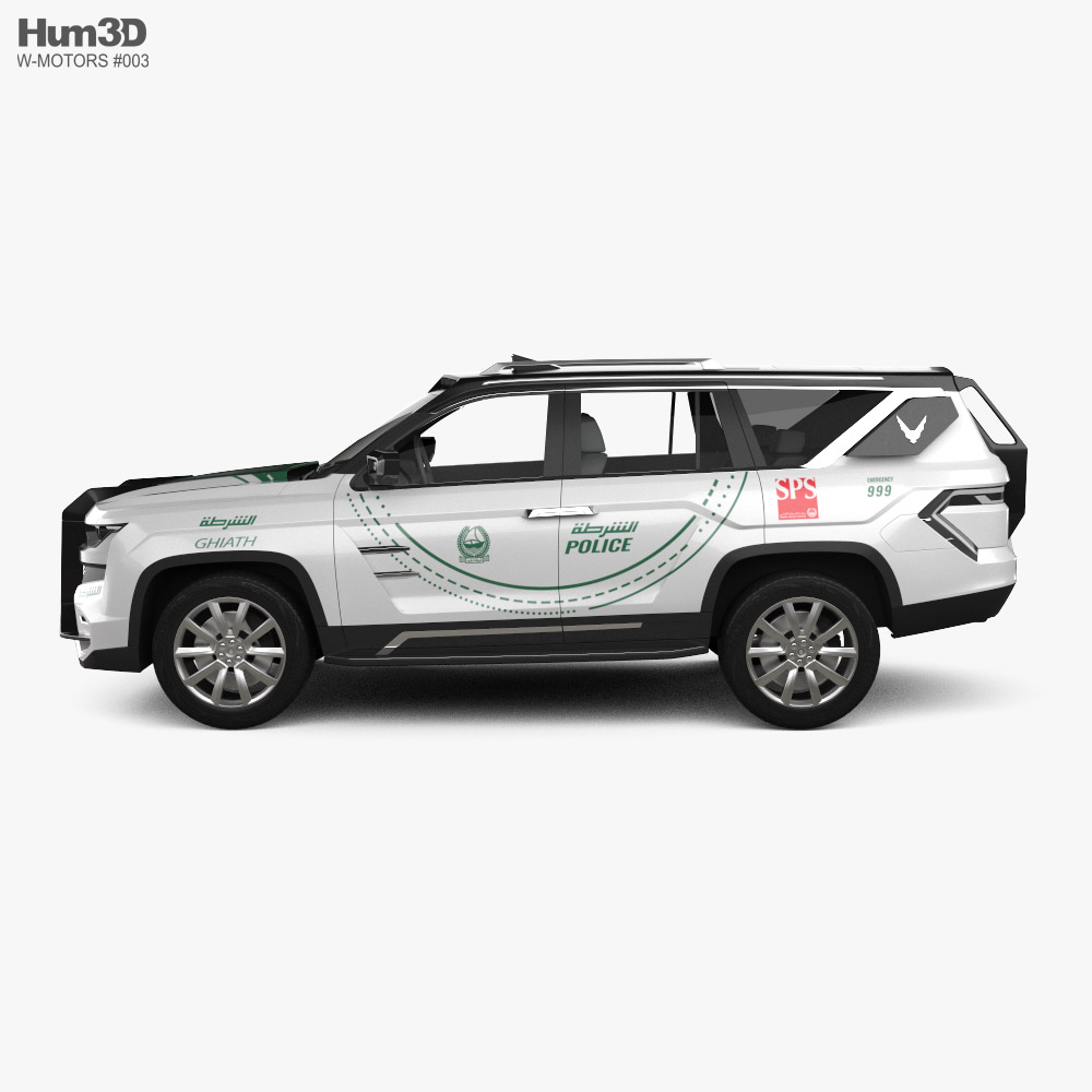 W Motors Ghiath Dubai Police 2024 3D model - Download Crossover SUV on ...