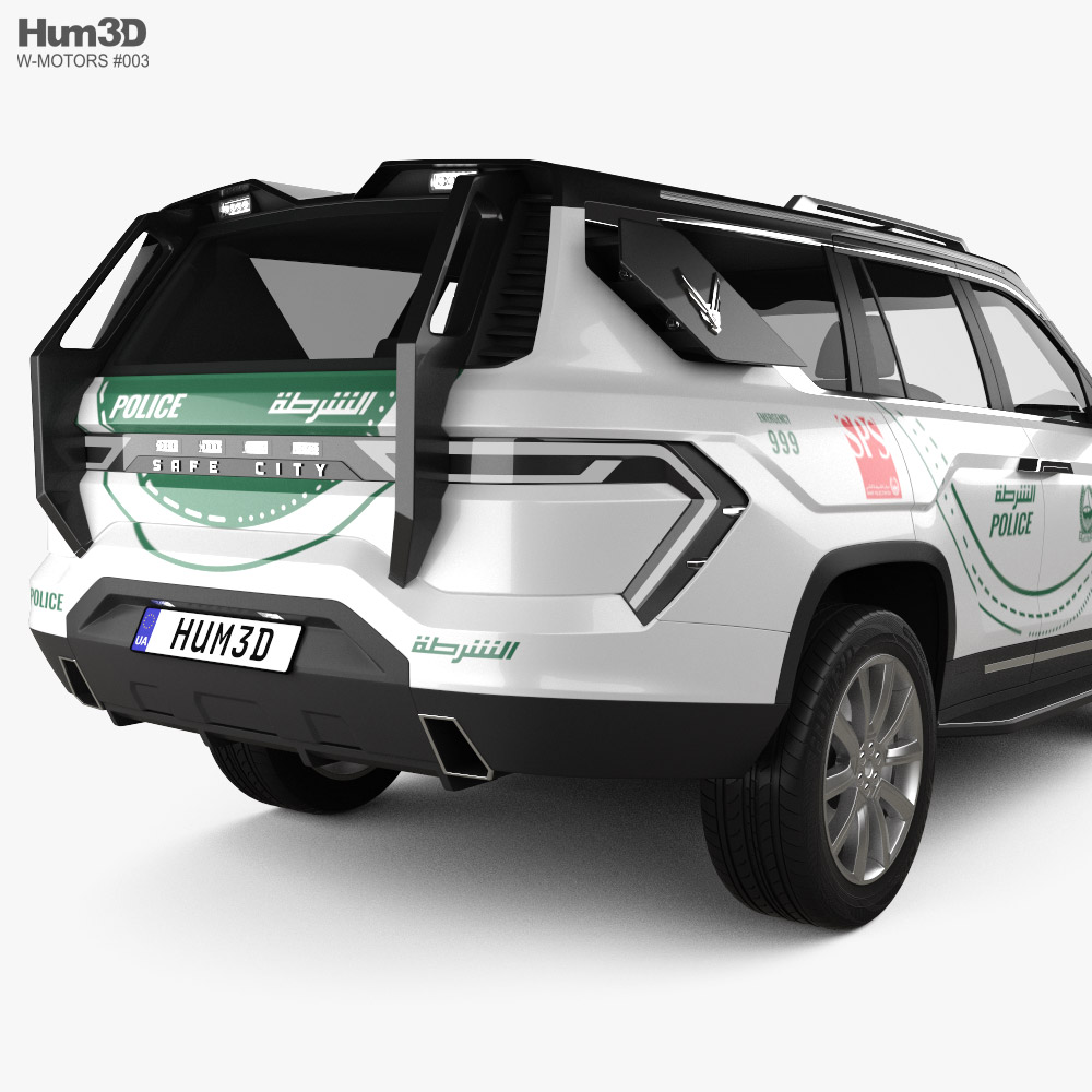 W Motors Ghiath Dubai Police 2024 3D model - Download Crossover SUV on ...