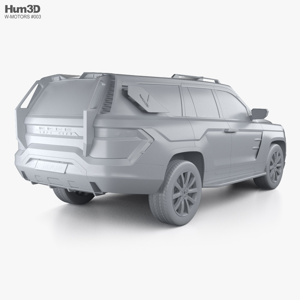 W Motors Ghiath Dubai Policía 2024 Modelo 3D - Descargar Crossover SUV ...