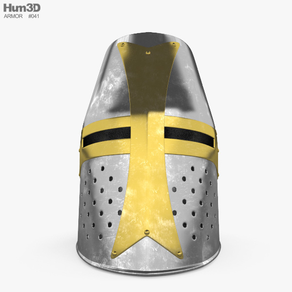 Crusader Helmet 3D model - Download Armor on 3DModels.org
