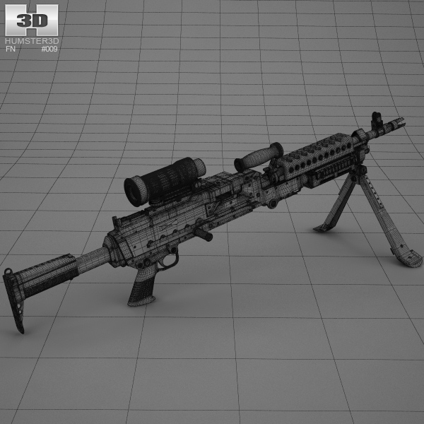 FN M240L 3D model - Download Machine Gun on 3DModels.org