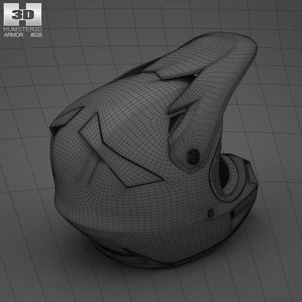 Fox V3 Moth Helmet 3D model - Download Sports Equipment on 3DModels.org