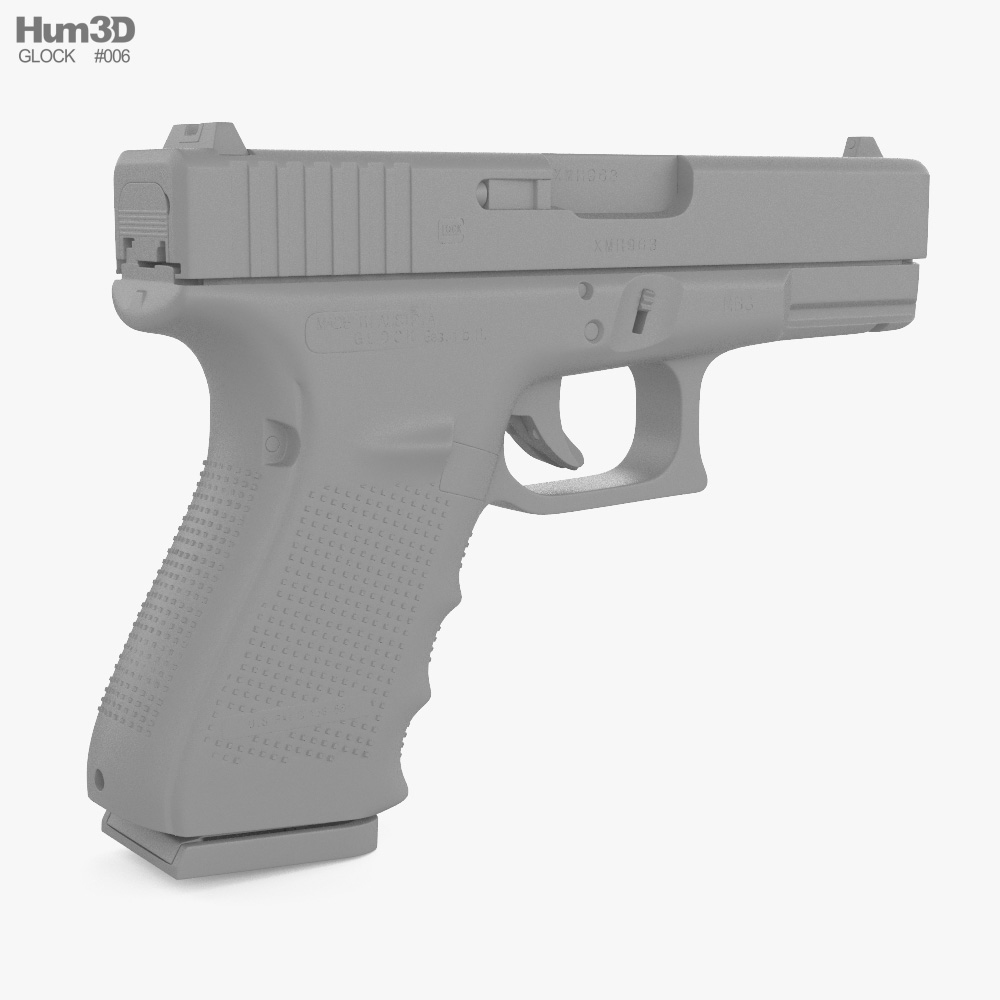 Glock 19 Gen4 3D model - Download Pistol on 3DModels.org
