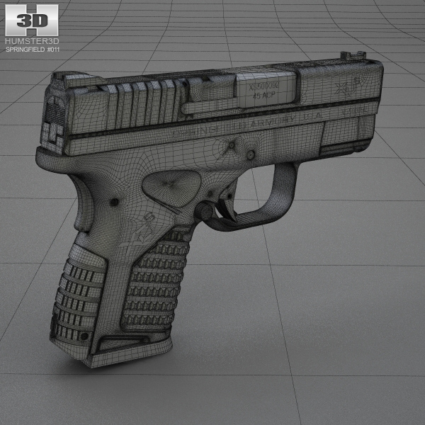 Springfield Armory XD-S 3.3 3D model - Download Pistol on 3DModels.org