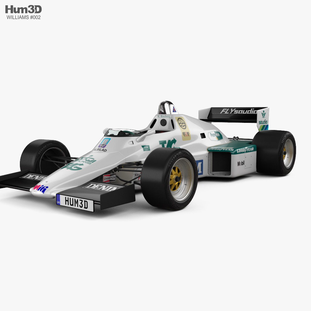 Williams FW08C F1 with HQ interior 1983 3D model - Download Sports car ...