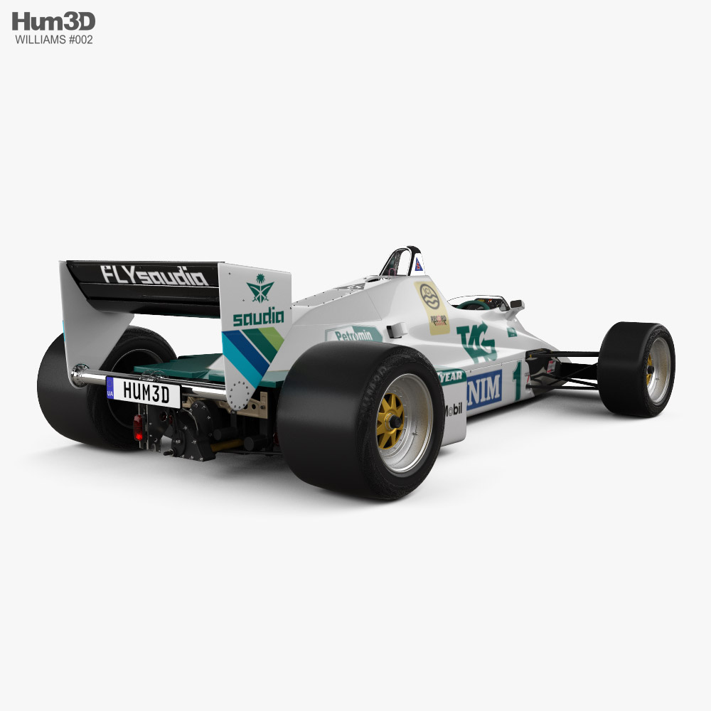 Williams FW08C F1 with HQ interior 1983 3D model - Download Sports car ...