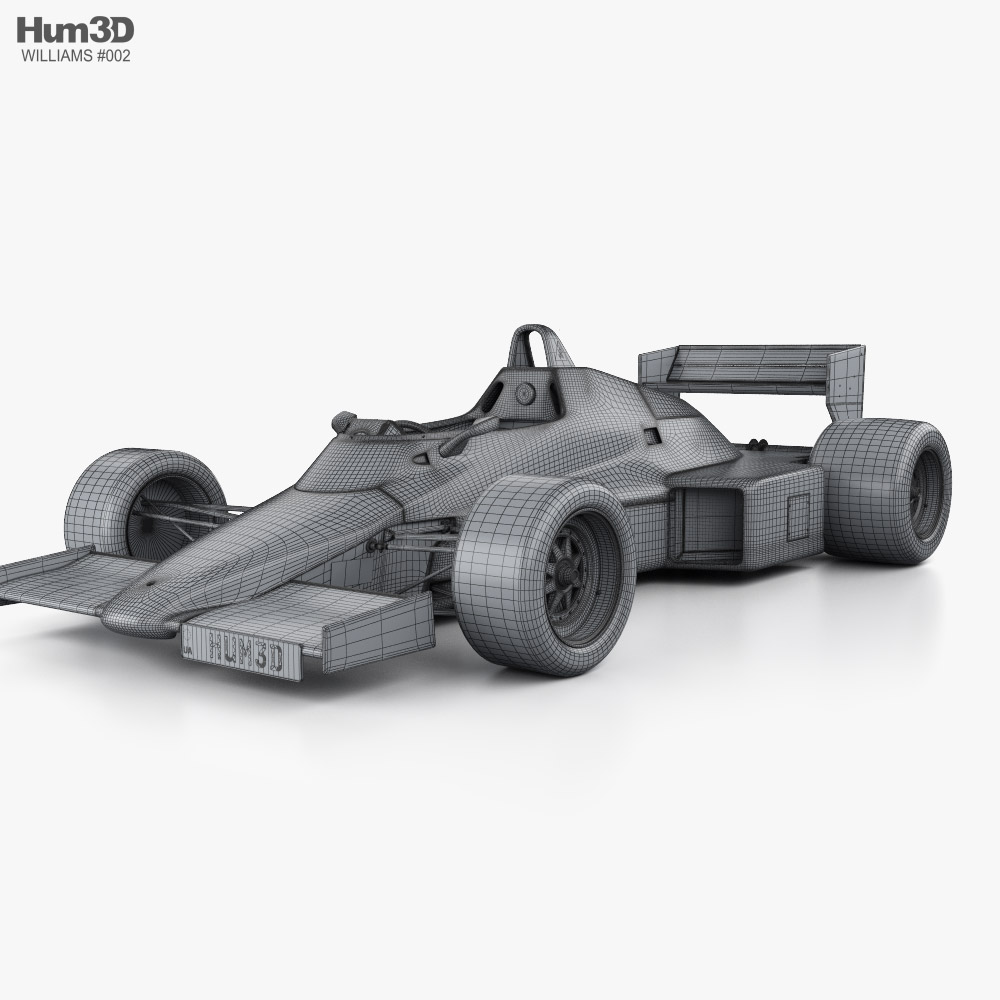 Williams FW08C F1 with HQ interior 1983 3D model - Download Sports car ...