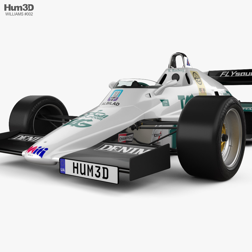 Williams FW08C F1 with HQ interior 1983 3D model - Download Sports car ...