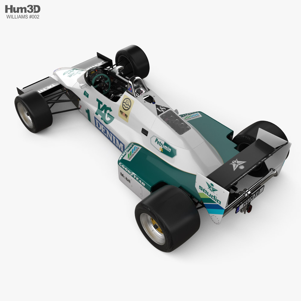 Williams FW08C F1 with HQ interior 1983 3D model - Download Sports car ...