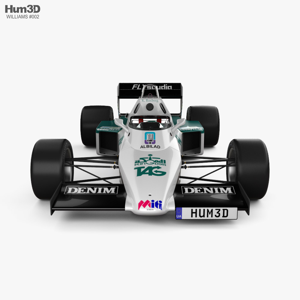 Williams FW08C F1 with HQ interior 1983 3D model - Download Sports car ...