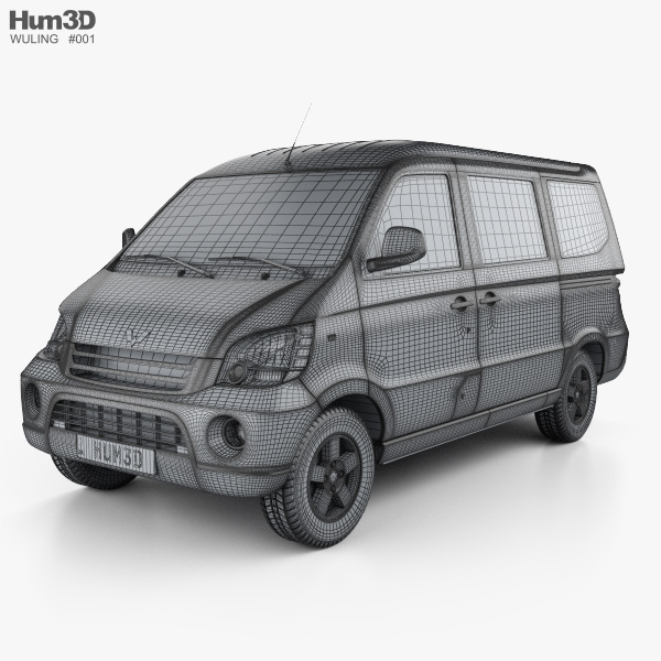 Wuling Sunshine 2014 3D model - Download Van on 3DModels.org