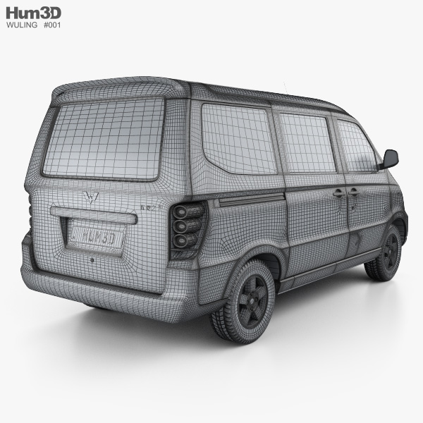 Wuling Sunshine 2014 3D model - Download Van on 3DModels.org