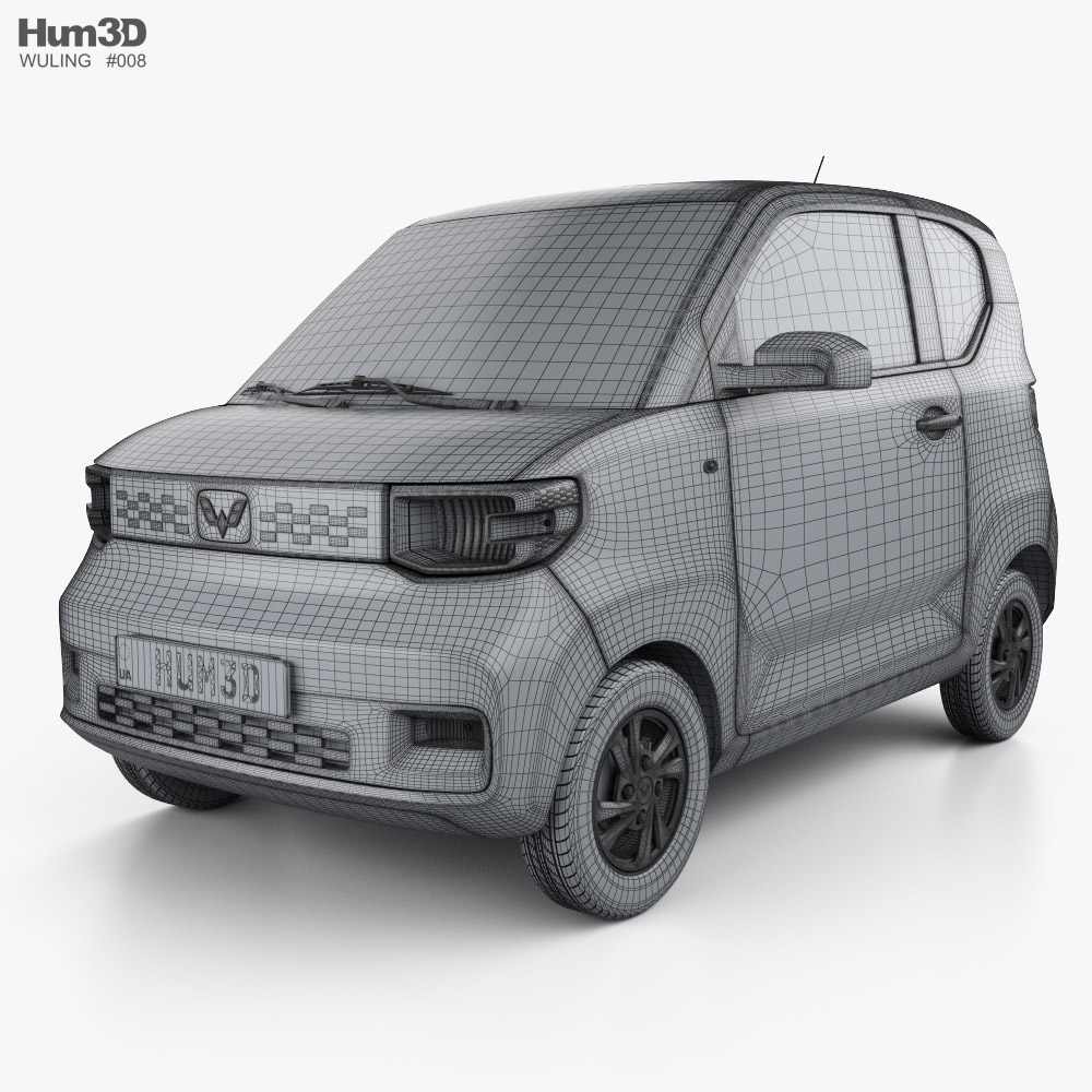 Wuling Hongguang Mini EV 2024 3D model - Download Hatchback on 3DModels.org