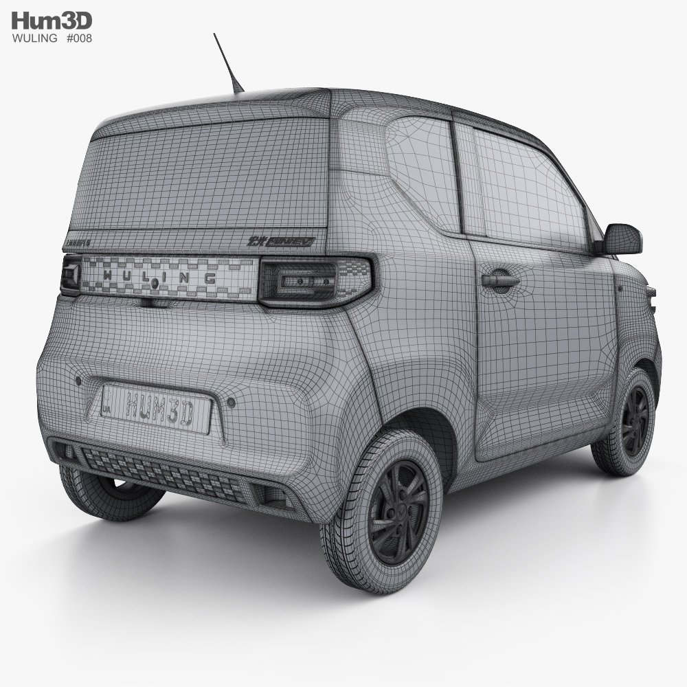 Wuling Hongguang Mini EV 2024 3D model - Download Hatchback on 3DModels.org