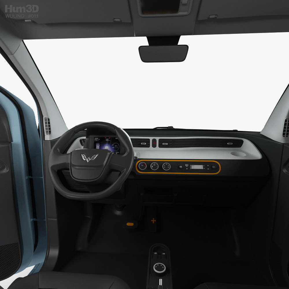 Wuling Hongguang Mini EV com interior 2023 Modelo 3D - Baixar Hatchback ...