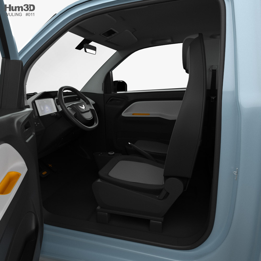 Wuling Hongguang Mini EV com interior 2023 Modelo 3D - Baixar Hatchback ...