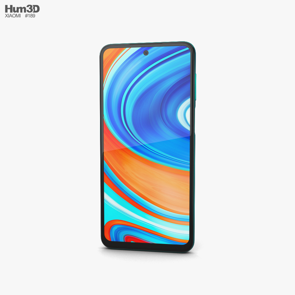 Xiaomi Redmi Note 9 Pro Tropical Green 3D model - Download Phones on ...