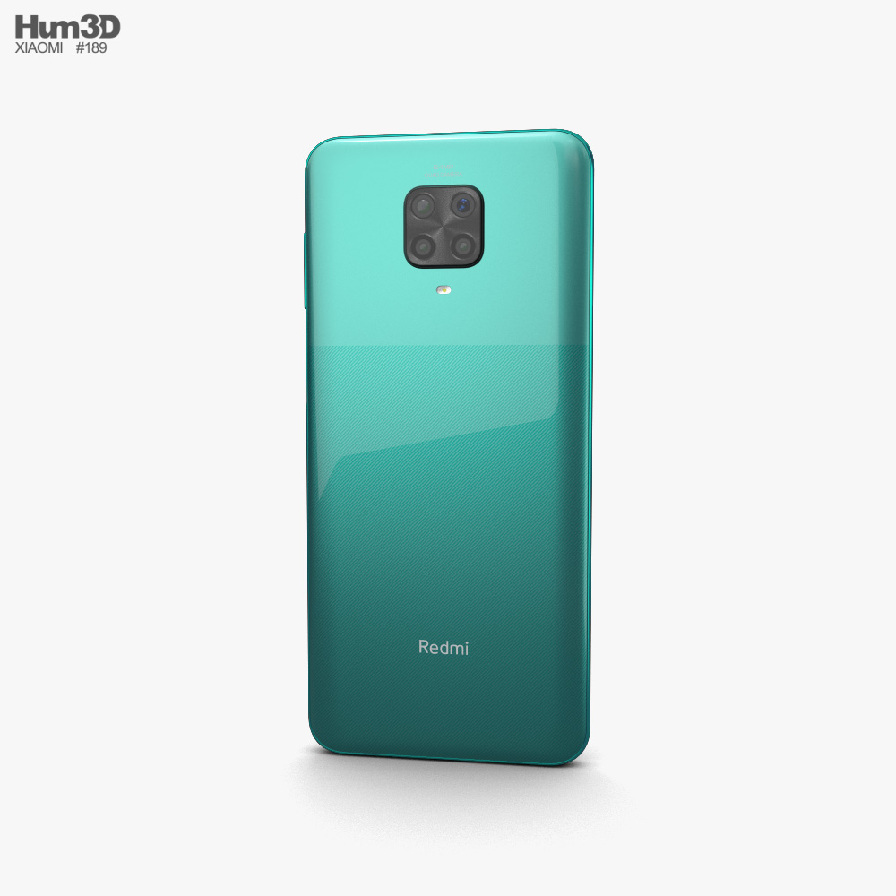 Xiaomi Redmi Note 9 Pro Tropical Green 3D model - Download Phones on ...