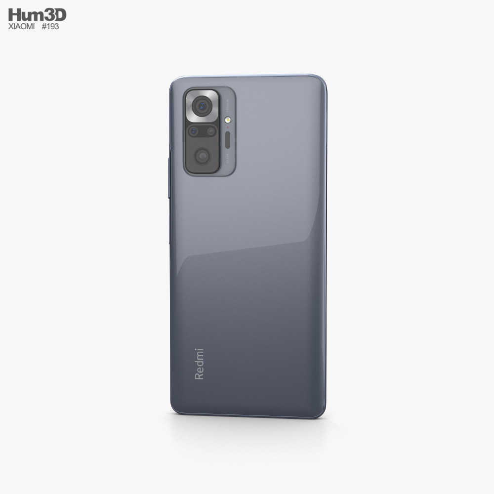 Xiaomi Redmi Note 10 Pro Onyx Gray 3D model - Download Phones on ...