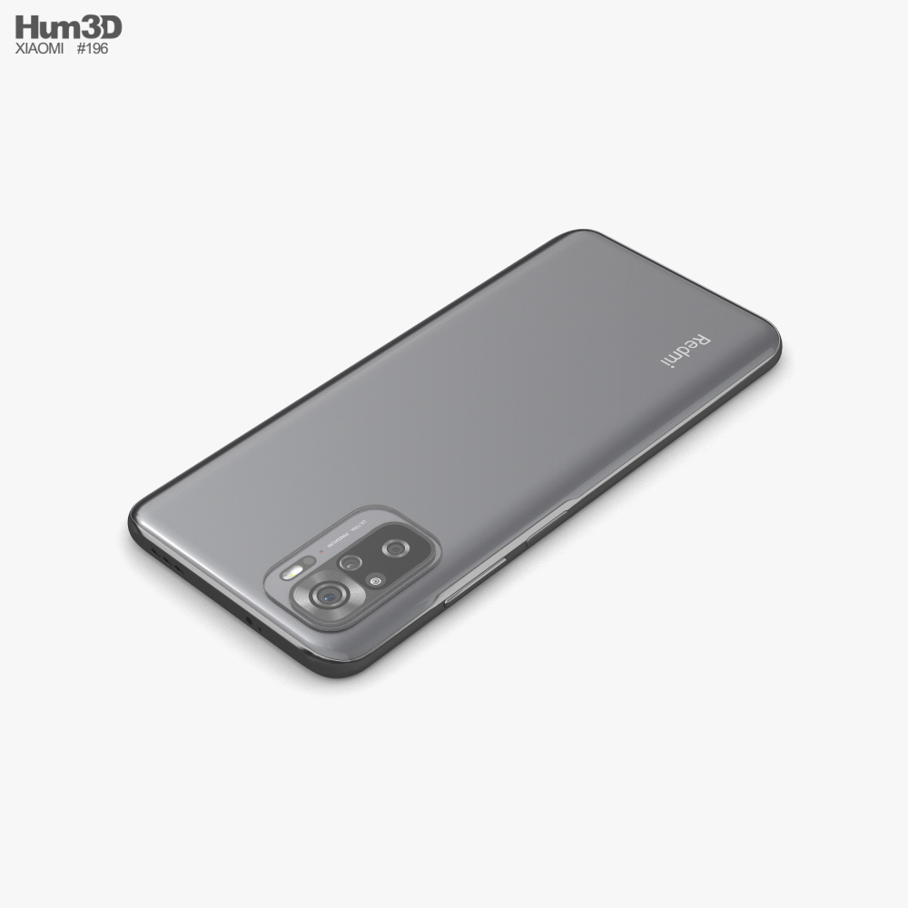 Xiaomi Redmi Note 10 Shadow Black 3D model - Download Phones on ...