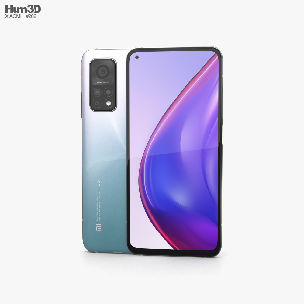 Xiaomi Mi 10T Pro Aurora Blue 3D model - Download Phones on 3DModels.org