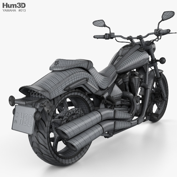 Yamaha Raider SCL 2013 3D model - Download Motorcycle on 3DModels.org