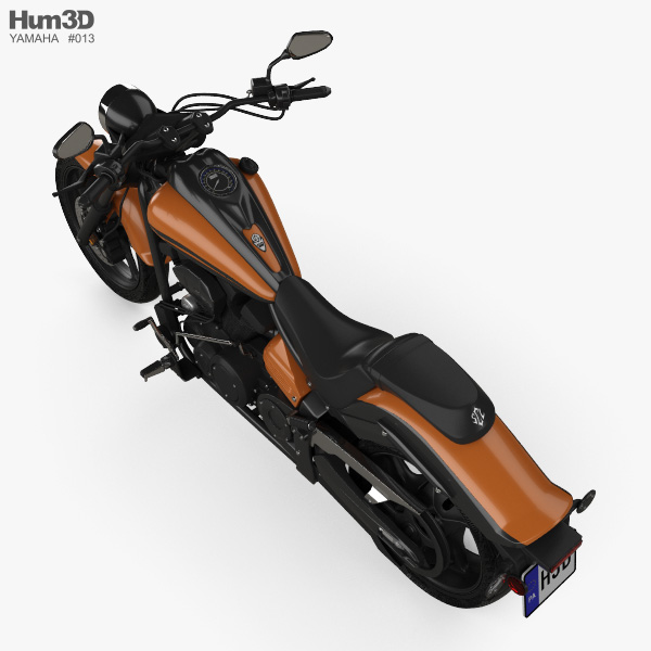 Yamaha Raider SCL 2013 3D model - Download Motorcycle on 3DModels.org