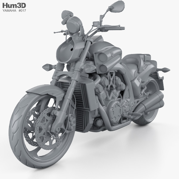 Yamaha VMax 2009 3D model - Download Motorcycle on 3DModels.org