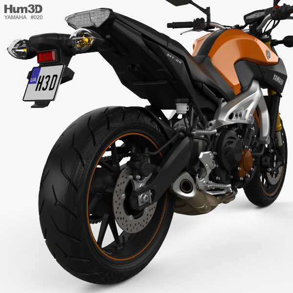 Yamaha MT-09 2014 3D model - Download Motorcycle on 3DModels.org