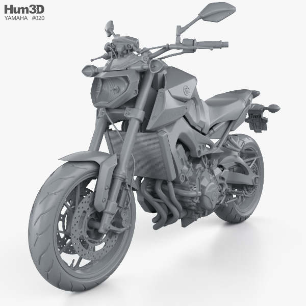 Yamaha MT-09 2014 3D model - Download Motorcycle on 3DModels.org