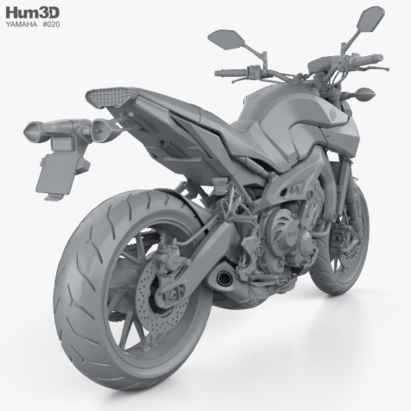 Yamaha MT-09 2014 3D model - Download Motorcycle on 3DModels.org