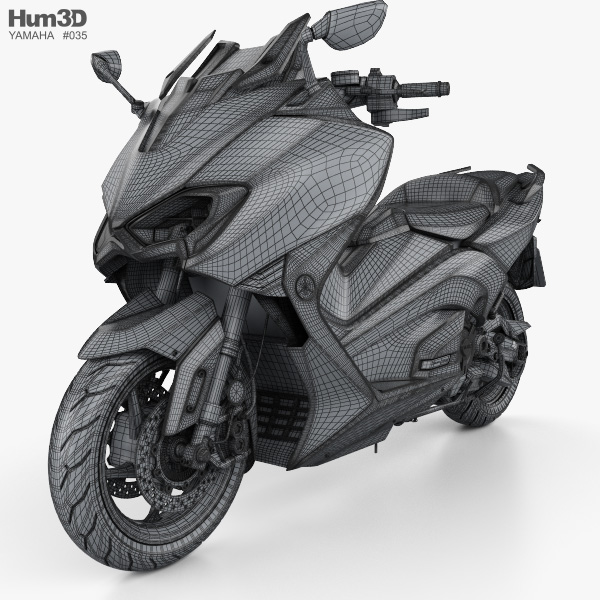 Yamaha TMAX 2017 Modelo 3D - Descargar Motocicletas activado 3DModels.org