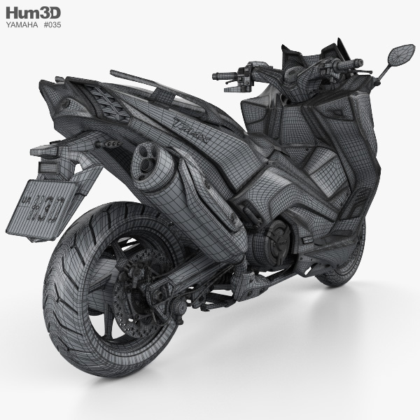 Yamaha TMAX 2017 Modelo 3D - Descargar Motocicletas activado 3DModels.org