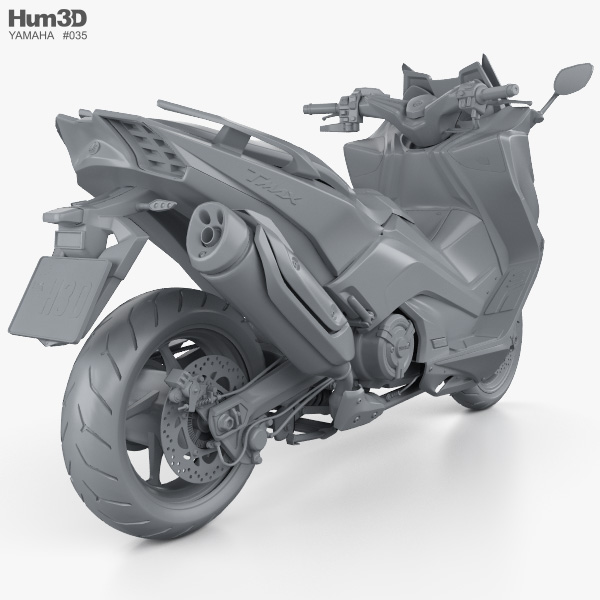 Yamaha TMAX 2017 Modelo 3D - Descargar Motocicletas activado 3DModels.org