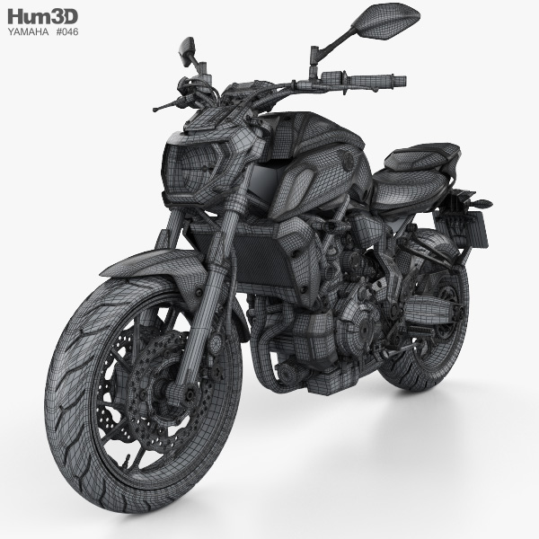 雅马哈 MT-07 2018 3D模型 - 下载 摩托車 开启 3DModels.org