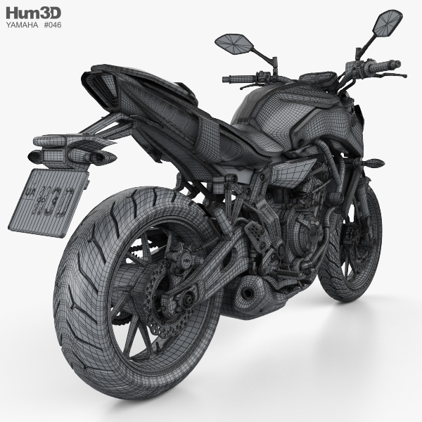 雅马哈 MT-07 2018 3D模型 - 下载 摩托車 开启 3DModels.org