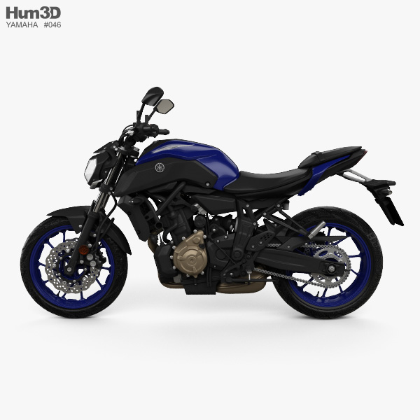Yamaha MT-07 2018 Modelo 3D - Baixar Motocicletas no 3DModels.org