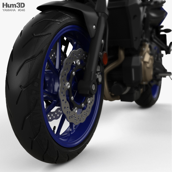 雅马哈 MT-07 2018 3D模型 - 下载 摩托車 开启 3DModels.org