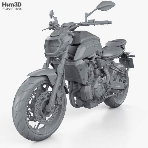 Yamaha MT-07 2018 Modelo 3D - Baixar Motocicletas no 3DModels.org