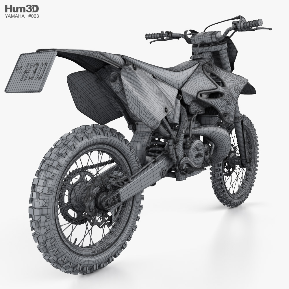 Yamaha YZ250 2008 3D model - Download Motorcycle on 3DModels.org