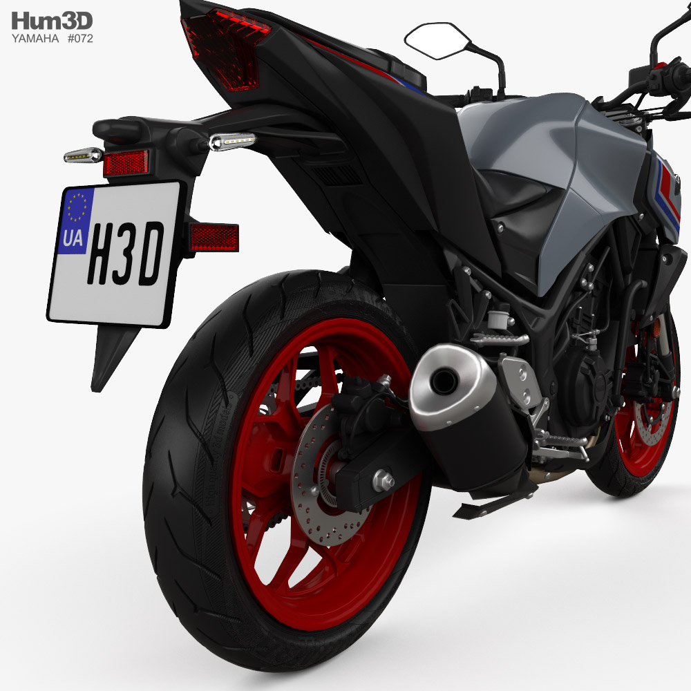 Yamaha MT-03 2021 Modelo 3D - Baixar Motocicletas no 3DModels.org