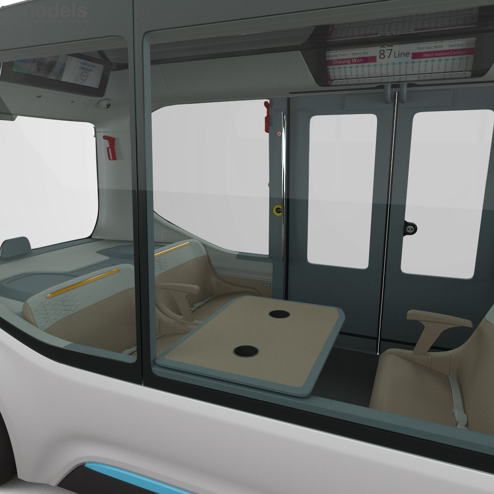 Yutong Xiaoyu Autonomous Bus with HQ interior 2025 3D model - Download ...