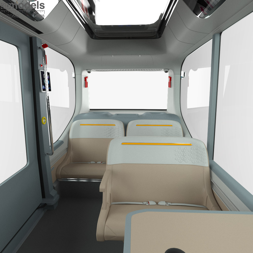 Yutong Xiaoyu Autonomous Bus with HQ interior 2025 3D model - Download ...