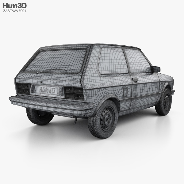 Zastava Yugo 45 1980 3D model - Download Hatchback on 3DModels.org