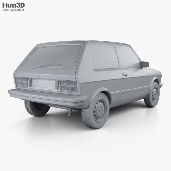 Zastava Yugo 45 1980 3D model - Download Hatchback on 3DModels.org