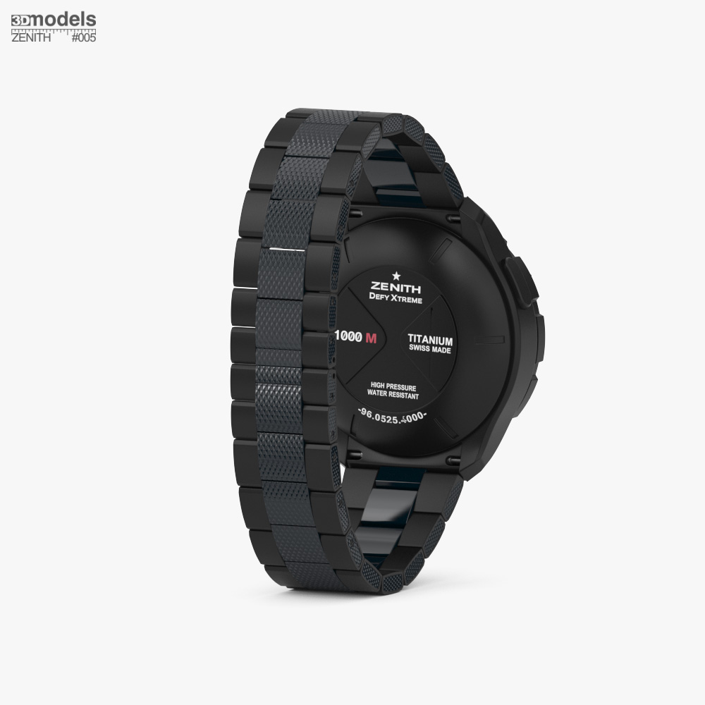 Zenith Defy Xtreme Tourbillon Sea Mens 3D model - Download Watches on ...