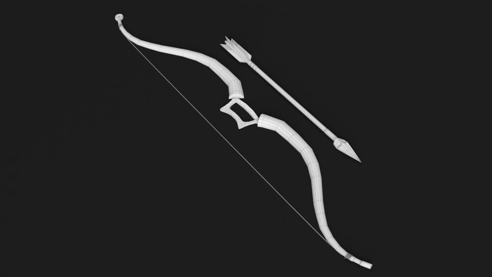 Bow and Arrow 3D 모델 - 다운로드 Bladed Weapon on 3DModels.org